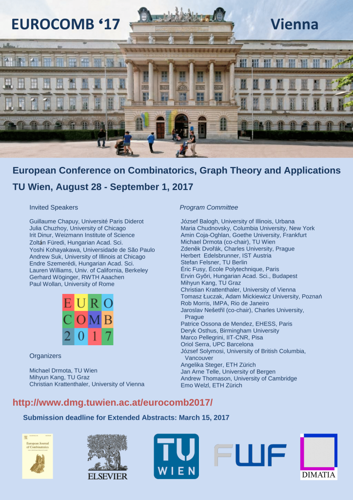 Eurocomb 2017 | European Conference on Combinatorics, Graph Theory and ...
